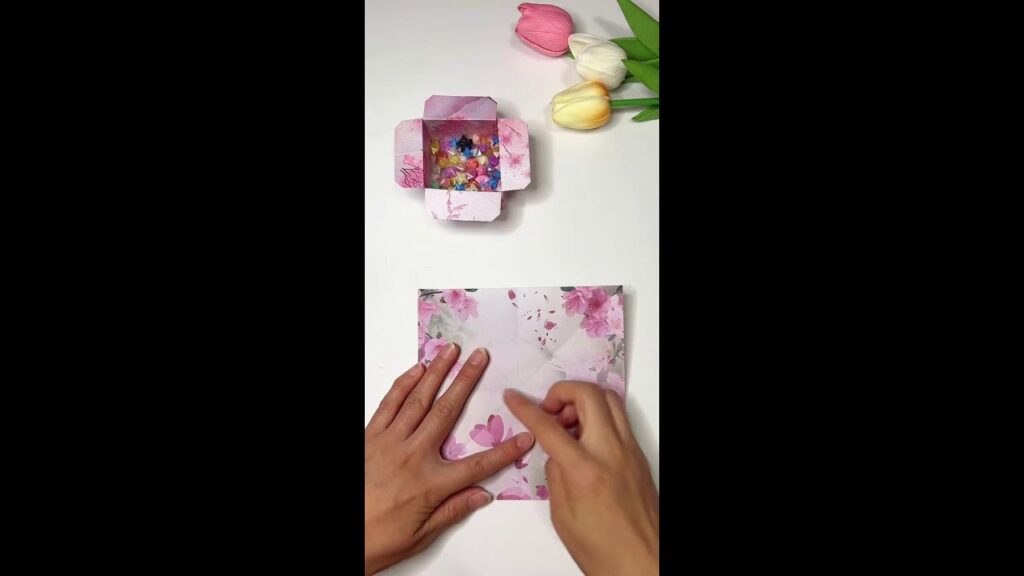 Flower storage box# origami tutorial# handmade origami# storage box ...