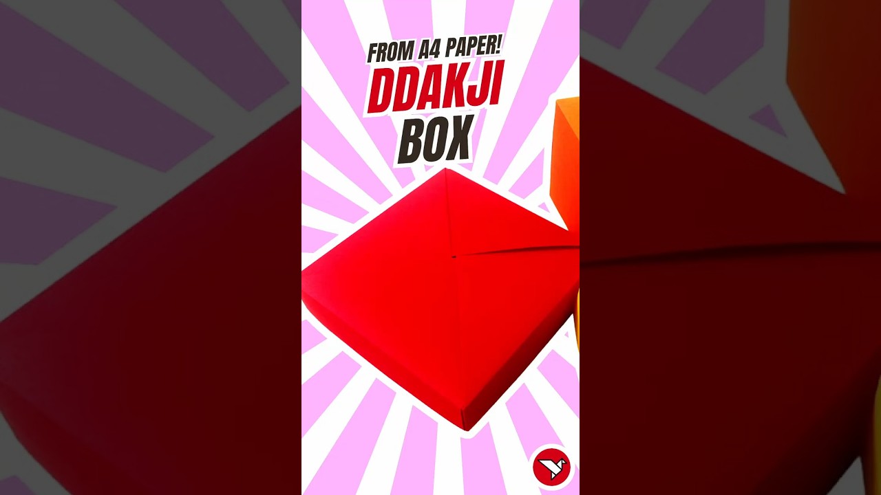 How to Make Ddakji Box from A4 Paper (Landscape) – Squid Game Origami ...