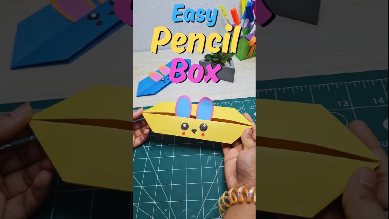 How to Make an Easy DIY Paper Pencil Box | Quick 60-Second Craft ...
