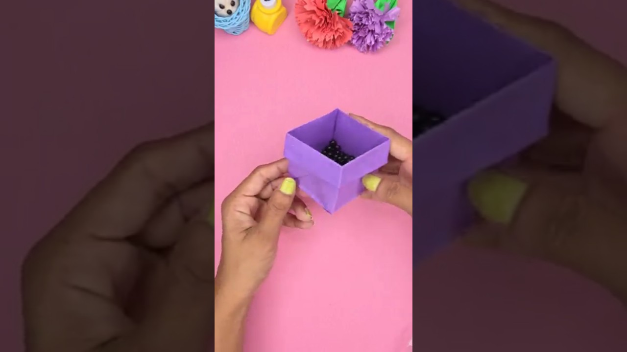 DIY paper box|How to make paper box|Papar gift box|No glue paper craft ...