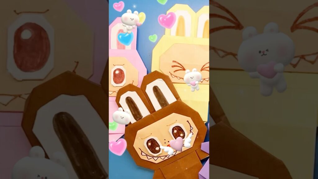 折り紙でラブブ（LABUBU）をつくるよ。#Shorts ＃折り紙 #おもちゃ箱 #omotyabako #origami – おもちゃ箱 ...